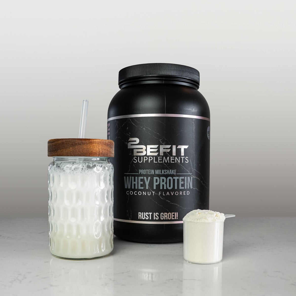 Shop onze Whey Proteïne Shake Kokos | 2BeFit Supplements – 2Befit ...